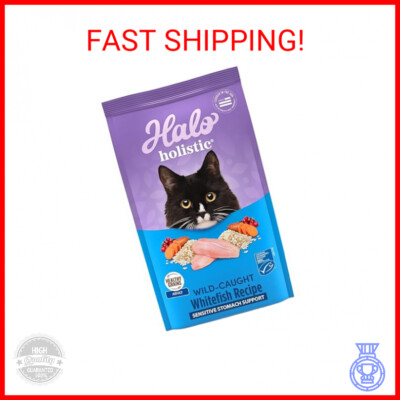 Halo Holistic Cat Food Dry, Wild-caught Whitefish Recipe for Sensitive ...