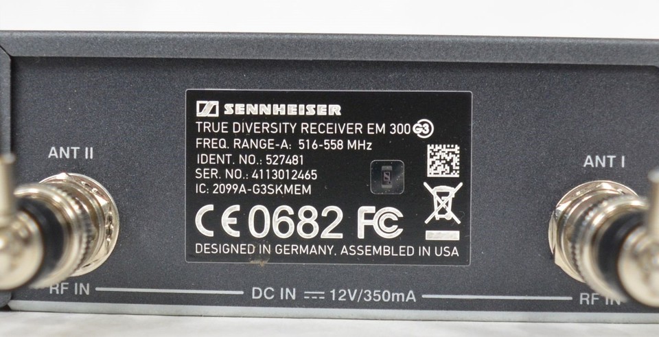 Sennheiser EW 300 G3 True Diversity Receiver 516-558MHz | eBay