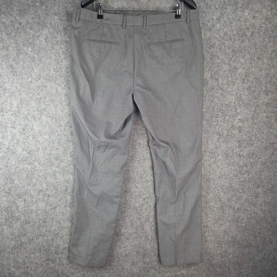 Connor Pants Mens 38 Grey Dress Pants Slim Fit Formal Business Work ...