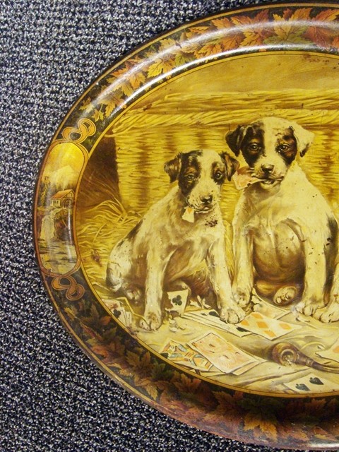 Circa 1910 Dogs Playing Cards Serving Tray | eBay