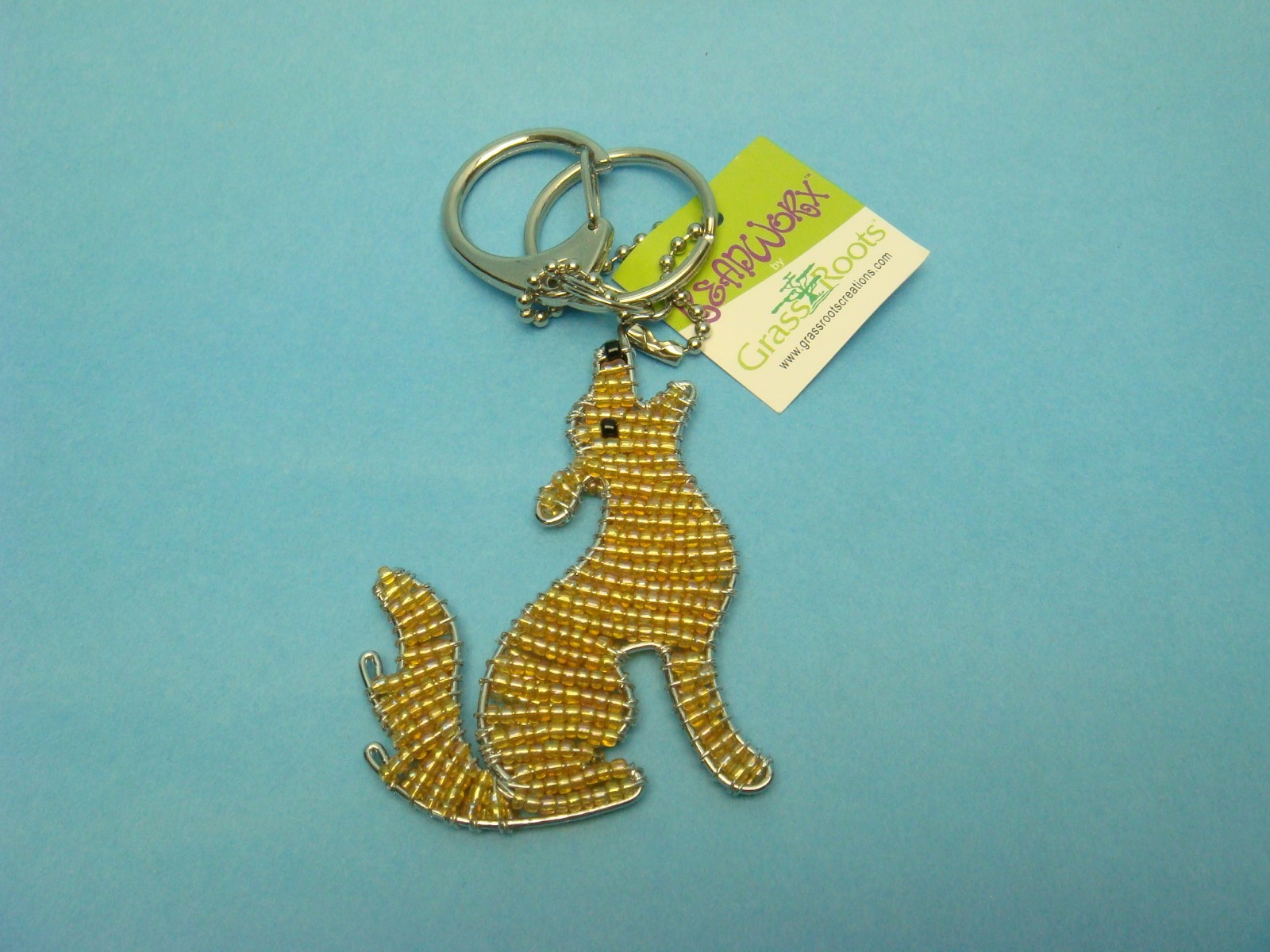 Coyote Key Chain Ring Beadworx Charm Purse Pendant Fashion Accessory ...