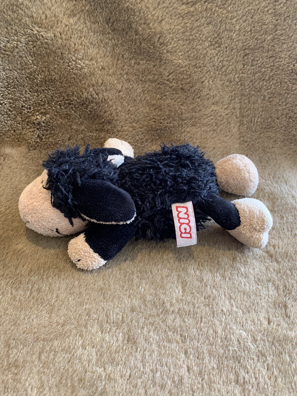 NICI Black Sheep ~ Soft Toy Plush ~ 8” Long Approx ~ Black 🐑 | eBay UK