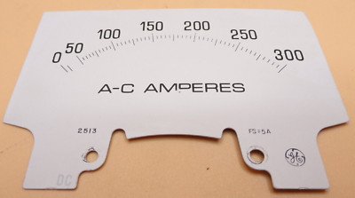 Analog Meter Faceplate (AC AMPERES) 0 - 300 Used (Qty 1) | eBay