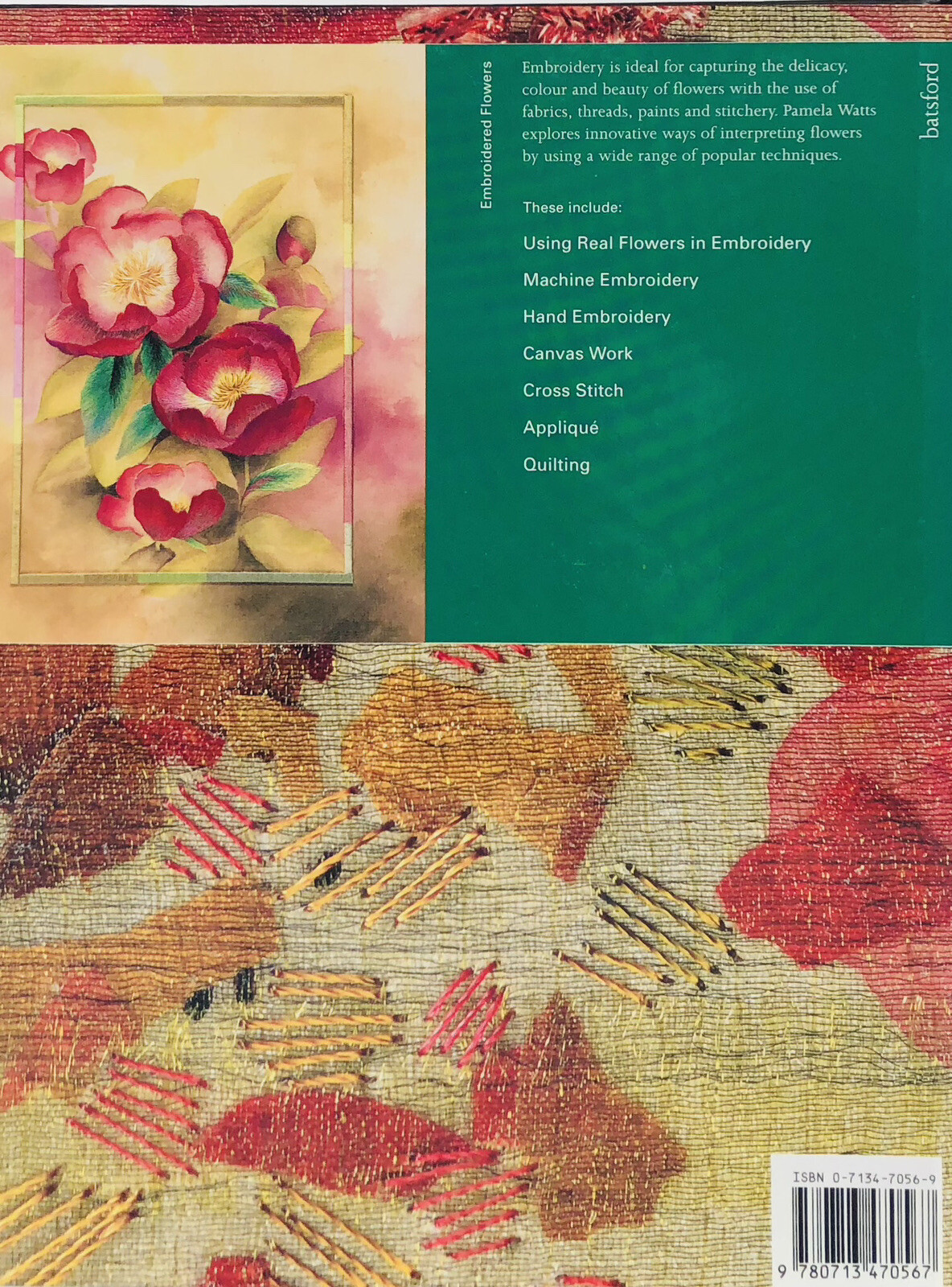 Embroidered Flowers Pamela Watts Like New Condition 9780713470567 | eBay