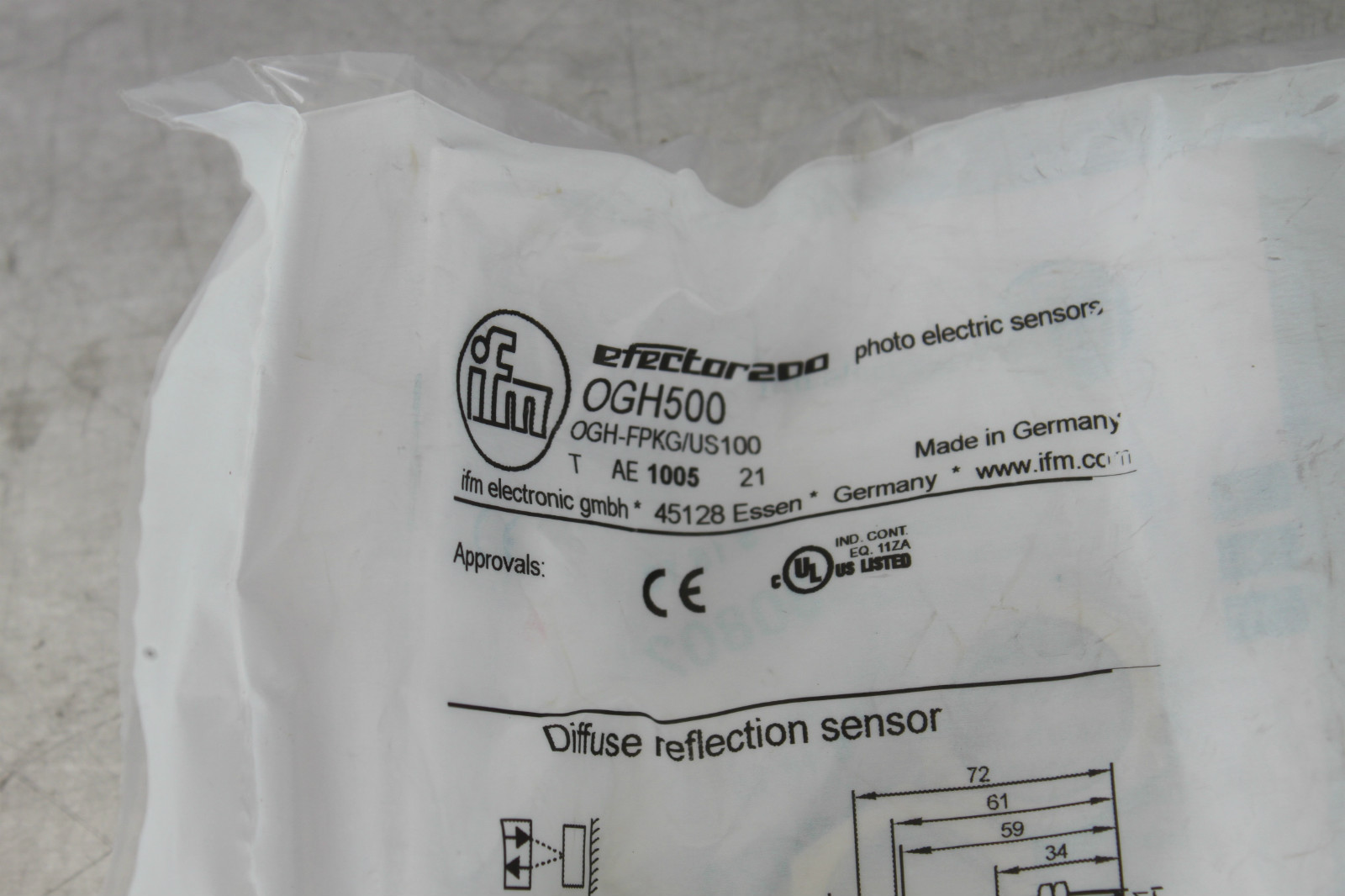 EFECTOR IFM OGH500 PHOTOELECTRIC SENSOR NEW | eBay