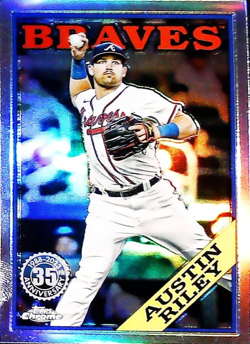 2023 Topps CHROME REFRACTOR 1988 88BC-3 AUSTIN RILEY ATLANTA BRAVES ...