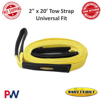 Smittybilt CC220 Yellow 2 Inch x 20 Foot Tow Strap Rated 20,000lb ...