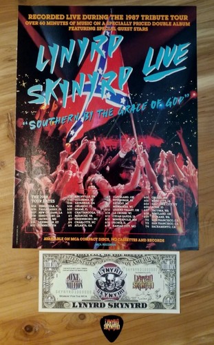 LYNYRD SKYNYRD LIVE 1987 TOUR " 8" X 11" FULL COLOR PINUP / PULLOUT ...