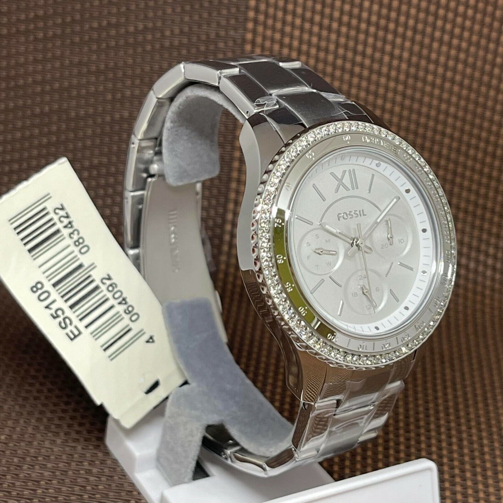 Fossil ES5108 Stella Sport Multifunktions-Analog-Damenuhr aus Edelstahl ...