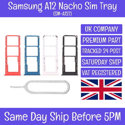 Samsung Galaxy A12 Nacho SM-A127 Replacement Dual Sim Card Tray Holder ...