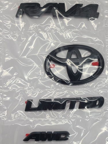 Toyota Rav4 2019-2023 Limited AWD Blackout Emblem Overlay Kit Genuine ...