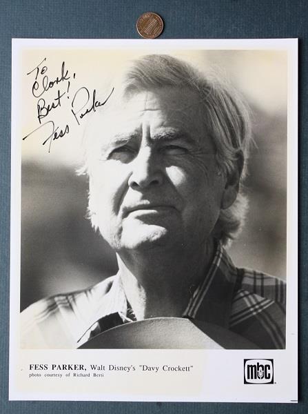 Davy Crockett / Daniel Boone Star Fess Parker signed / autographed ...