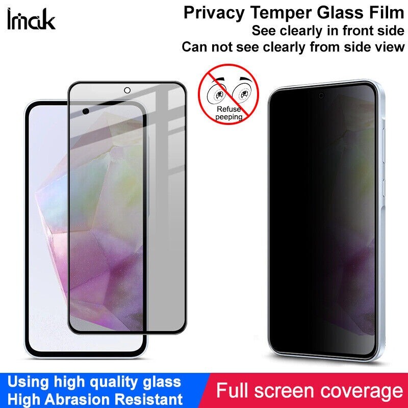 For Samsung Galaxy A56 5G, imak Privacy 9H Tempered Glass Full Screen ...