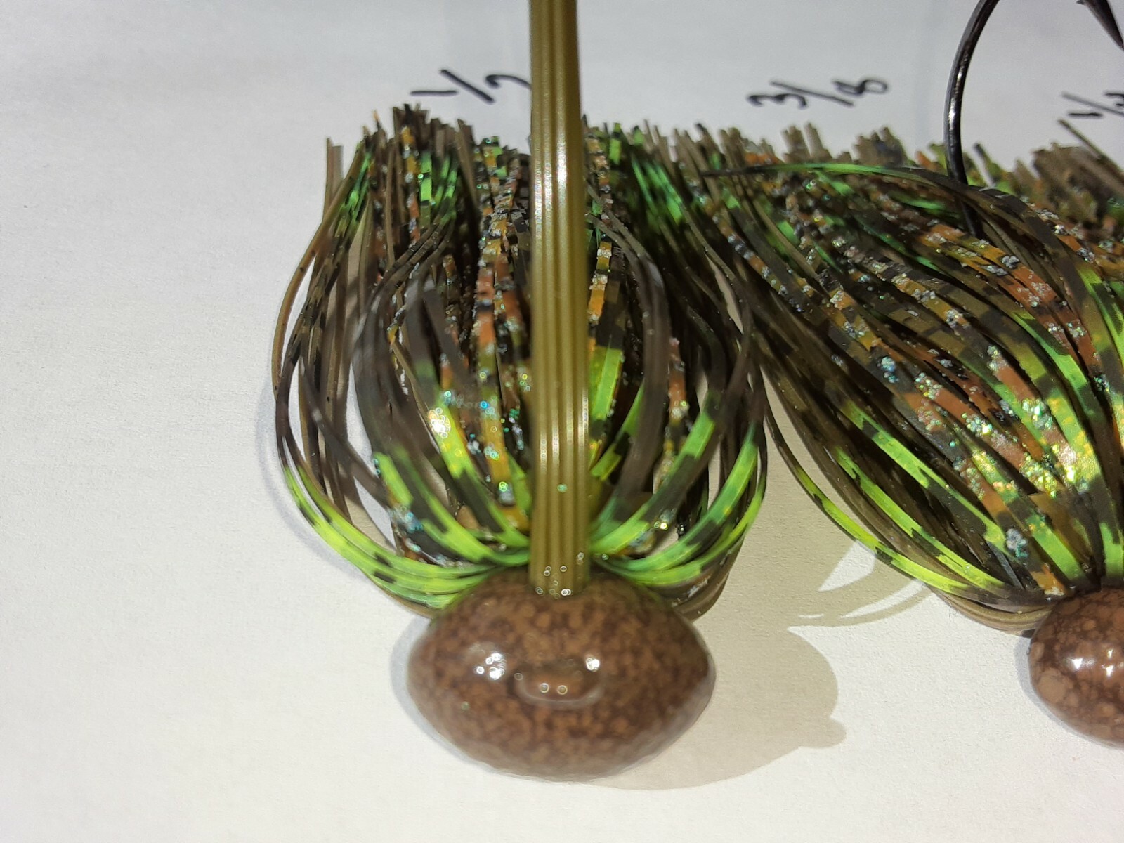 Weedless Football Jigs Mustad 32798 Flat Eye Hooks 1/4,3/8,1/2 oz. Pick ...