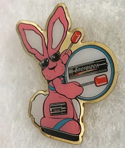 Energizer Bunny Lapel Pin Pink Battery Advertising Pin Base Drum A487 ...