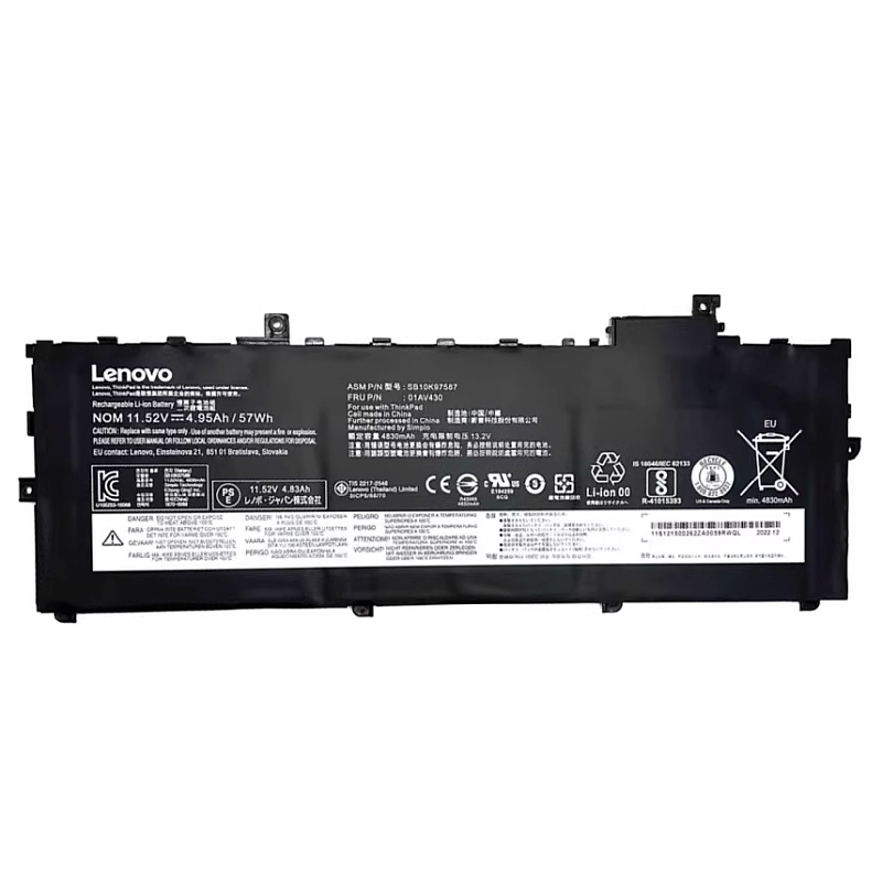 New Genuine 01AV430 01AV494 Battery for Lenovo ThinkPad X1 Carbon 5th ...