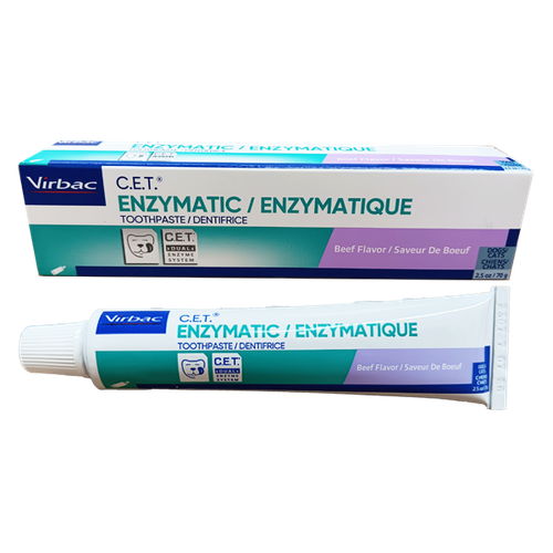 Virbac CET Enzymatic Dog & Cat Toothpaste Beef/Vanilla-Mint Flavor 2.5 ...