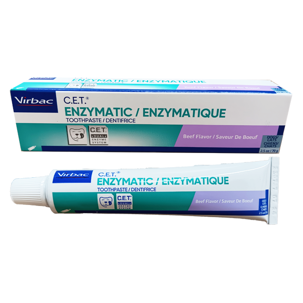 Virbac CET Enzymatic Dog & Cat Toothpaste Beef/Vanilla-Mint Flavor 2.5 ...