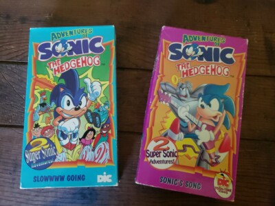 Sonic the Hedgehog VHS Slowwww Going And Sonic's Song 2 Tape Lot DIC ...