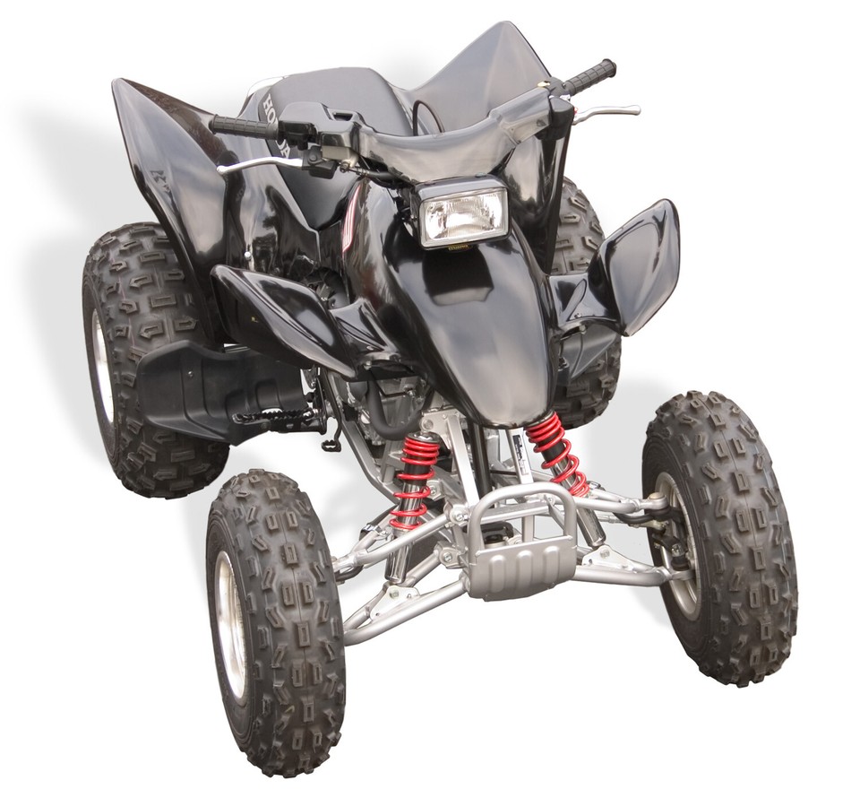 NEW HONDA TRX 300EX PLASTIC BLACK CARBON FIBER CUSTOM FRONT AND REAR ...