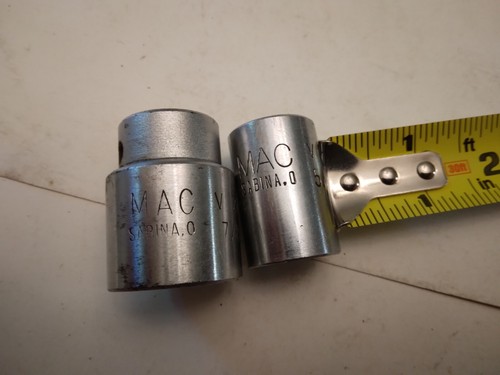 MAC Tools USA 6 Point 1/2" Drive Socket SAE Size 5/8" MPN V206 & V286 7 ...