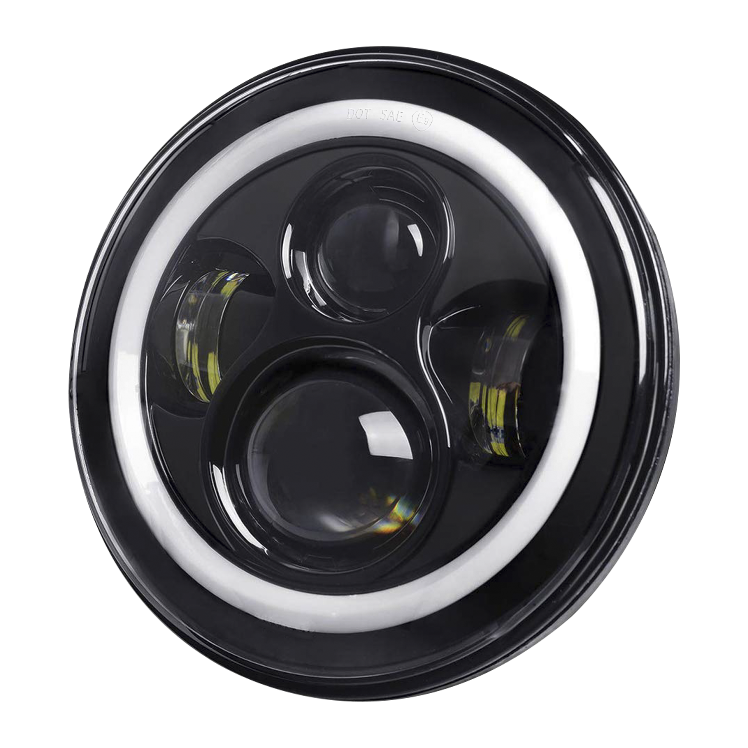 Fit Ford F1 1948-1952 Pair 7" Inch Round LED Headlights Halo Angel Eyes ...