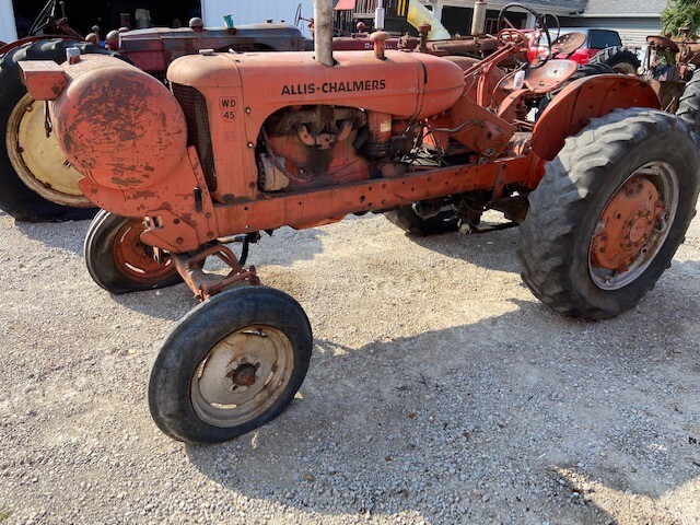 Allis Chalmers WD45 WD 45 LP Propane Tractor 3pt Hitch wide frontend ...