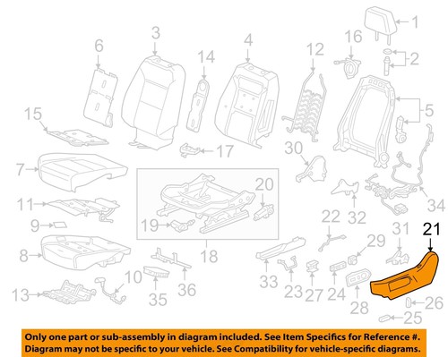 GM OEM 12-23 Sierra 1500 Driver Seat Components-Outer Finish Pnl ...