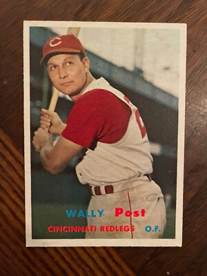 1957 TOPPS #157 WALLY POST CINCINNATI REDS BASEBALL CARD NM | eBay