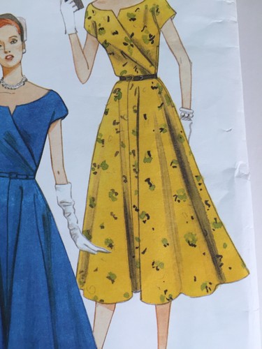Vogue 1043 Vintage 50's Retro Tea Dress Belt Bodice A Ladies New Uncut ...