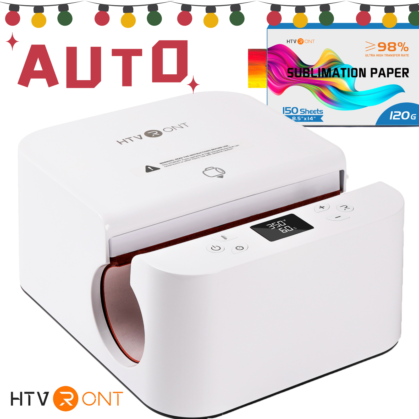 HTVRONT Auto Mug Heat Press Tumbler Heat Press Machine 10-30oz ...