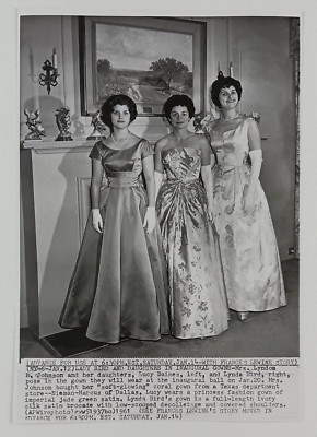 1961 Lady Bird Johnson Daughters Lynda Lucy Inaugural Gowns Vintage ...