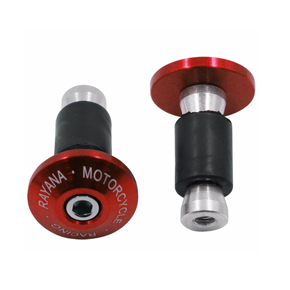 Universal Motorcycle Motorbike Bar Ends Handlebar End Weights Red ...