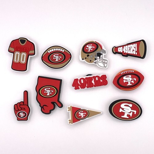 NFL San Francisco 49ers Football Team 9 Piece Shoe Charms For Crocs | eBay