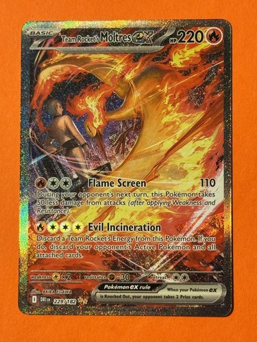 Team Rockets Moltres EX Destined Rivals 229/182 Sir English Pokemon TCG ...