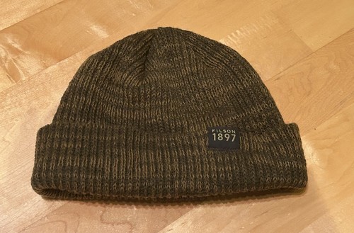 Filson 1897 Olive Beanie One Size Made In USA 100% Wool Winter Hat | eBay