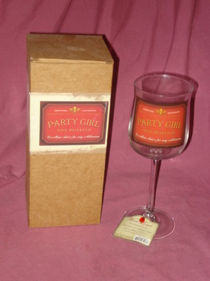 Wine Time Barbara Boros "Party Girl" Wine Glass New In Box | eBay