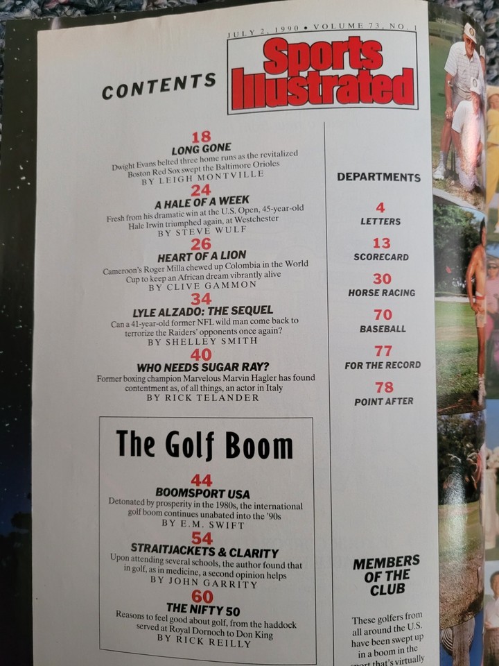 Sports Illustrated July 2, 1990 Marvin Hagler, special report: golf ...