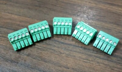 LOT of 5 Crestron Green Terminal Block Plug 5-pin Wire Connectors. FREE ...