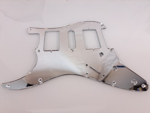 Lefty Chrome Mirror Acrylic Strat Stratocaster 11 hole pickguard Fender ...