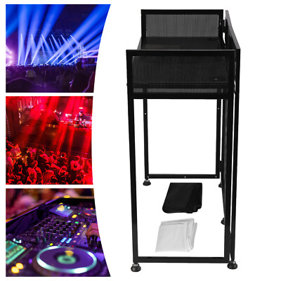Portable DJ Event Facade Black Foldable Scrim Metal Frame Booth 20x40 ...