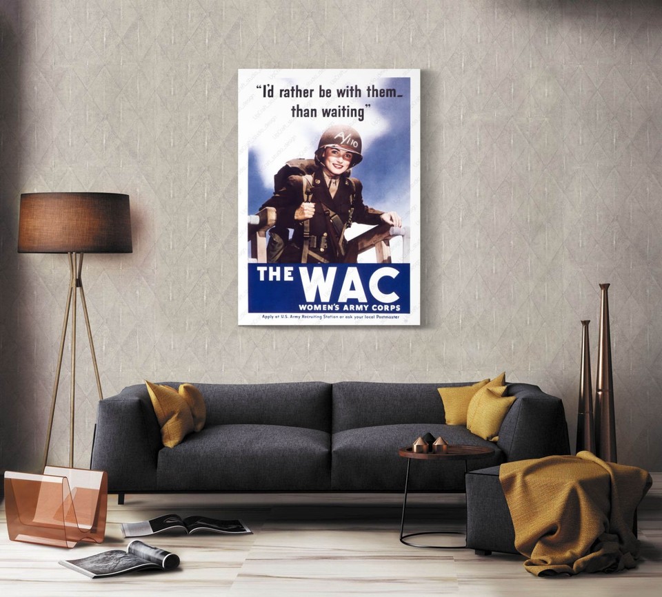 American WAC Propaganda Poster - Womens Army Corps, WWII WAC Recruiting ...