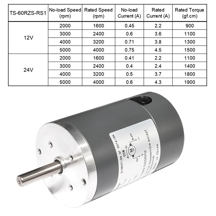 DC 12V 24V DC Motor High Speed Large Torque 2000-5000rpm Shaft 5mm 6mm ...
