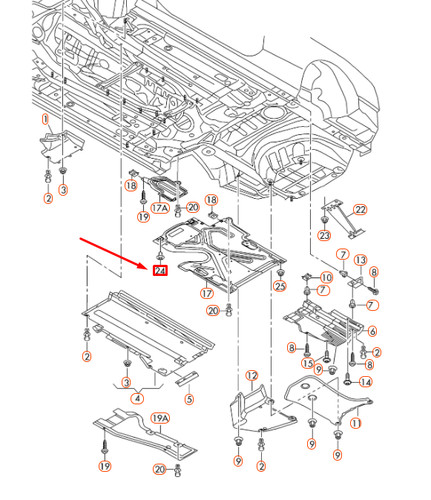 Audi A4 B8 Underbody Trim Spreader Rivet 4D0807300 Genuine for sale ...