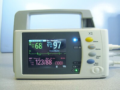 PHILIPS INTELLIVUE X2 MMS M3002A Monitor/Nellcor Oximax 12XL FAST EASI ...