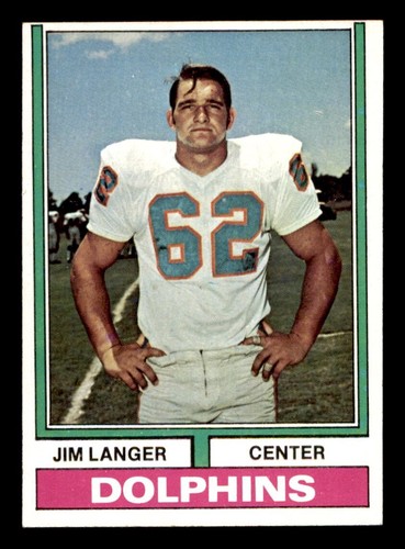 1974 Topps Football #397 Jim Langer EX *d3 | eBay