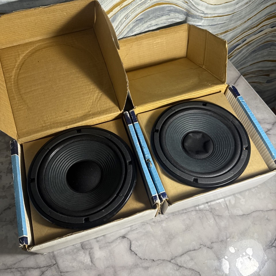 2 Vtg Radio Shack / Realistic 8" Polypropylene woofer 40-1024A 10A8 8 ...