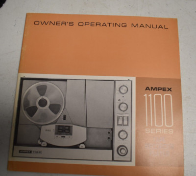Original Ampex 1100 Series Tape Recorder Player Owner's Operating ...