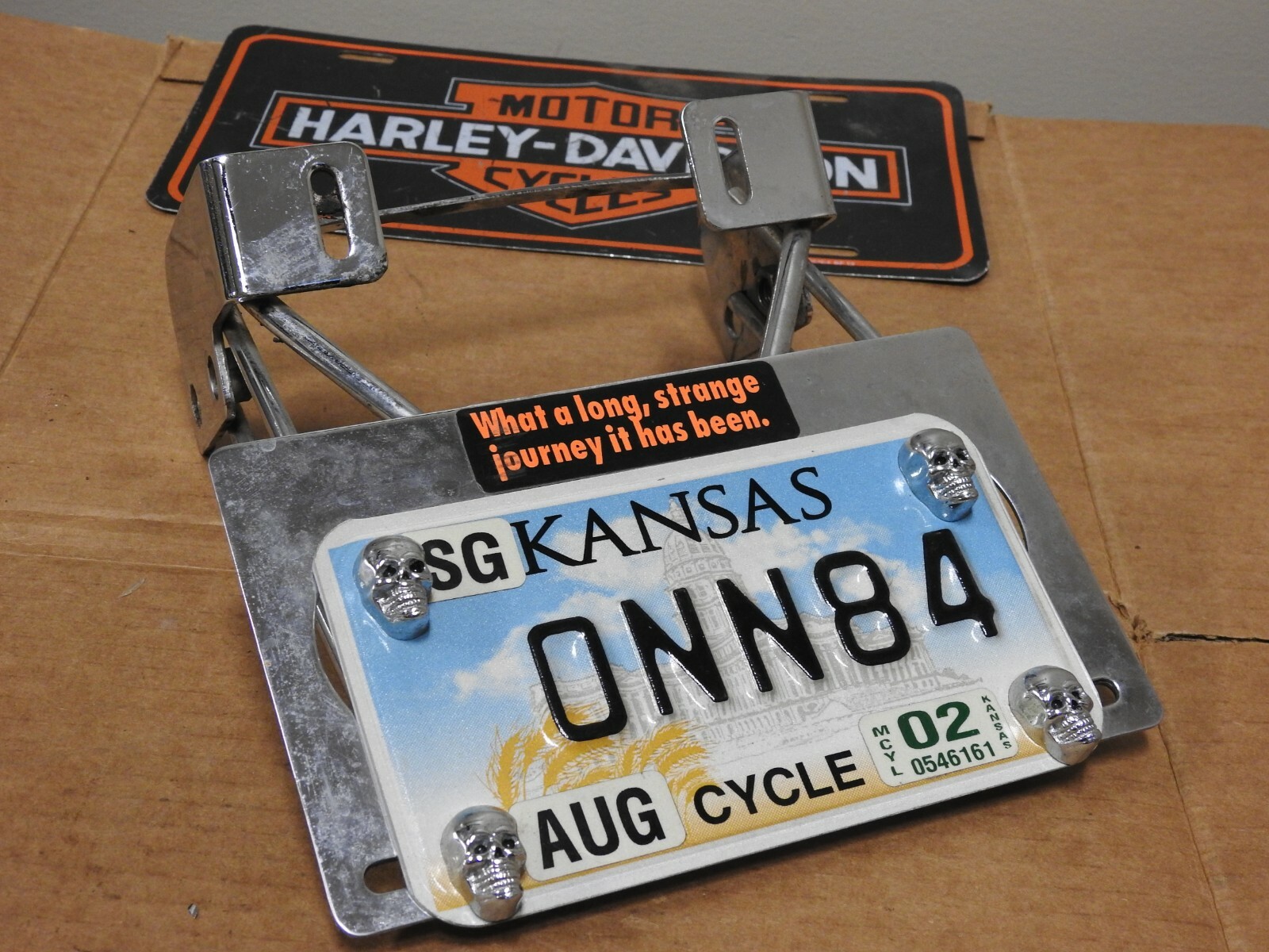 Harley Davidson LICENSE PLATE BRACKET 84-99 Softail FXST Dyna FXR | eBay