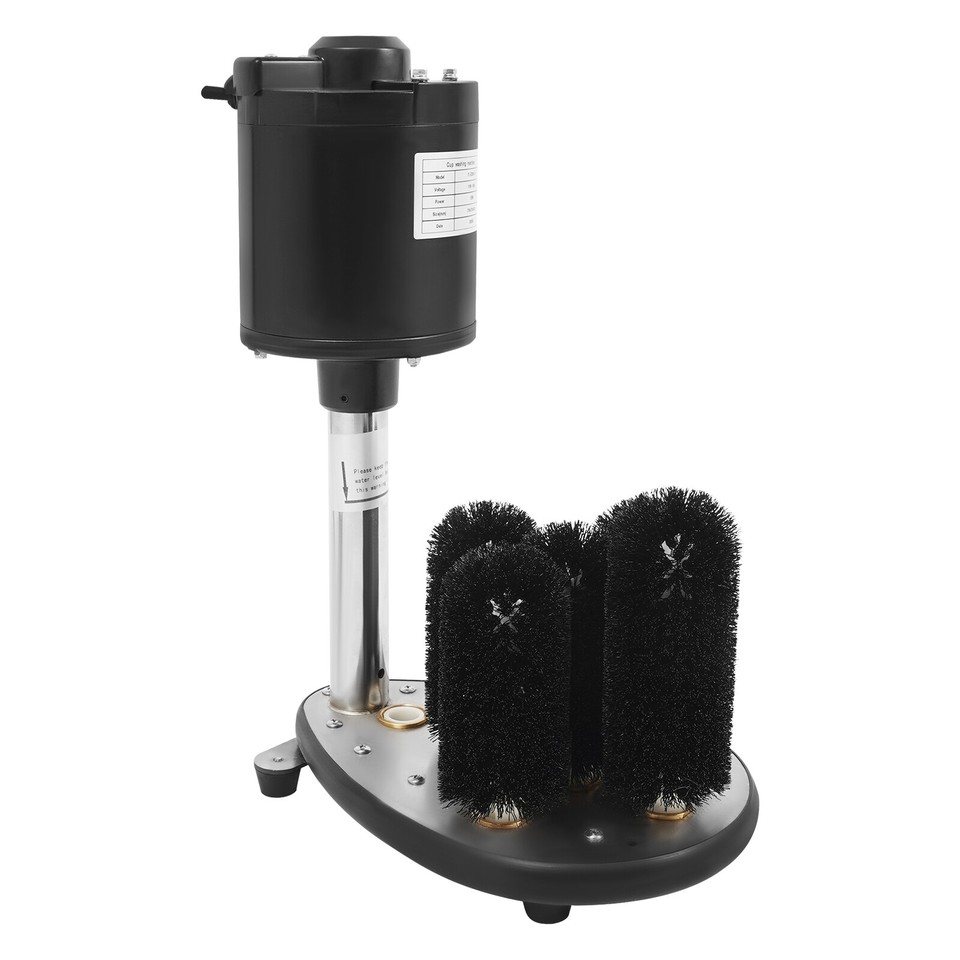 Electric Glass Washer 5-Brush Electric Commercial Wine Glass Cleaning ...
